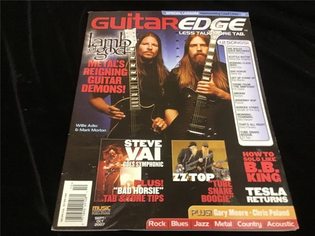 GUITAR EDGE MAGAZINE September/October 2007 Lamb of God, Steve Vai £15. ...