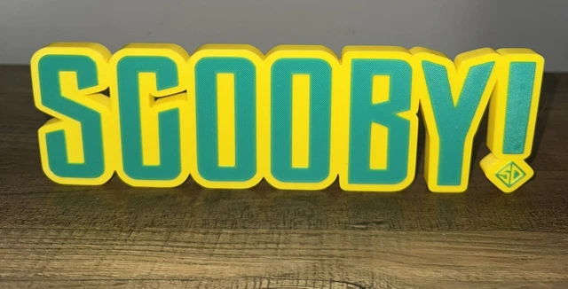 SCOOBY 3D LOGO Sign Scooby-Doo Self Standing Wall Shelf Art Display $19 ...