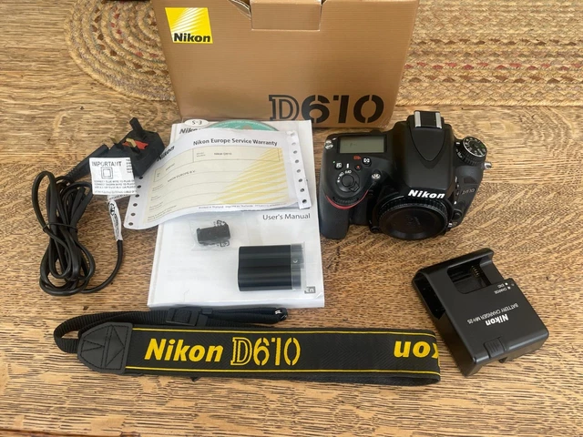 NIKON D610 FULL Frame Camera Body - Boxed, low shutter count VGC £415. ...