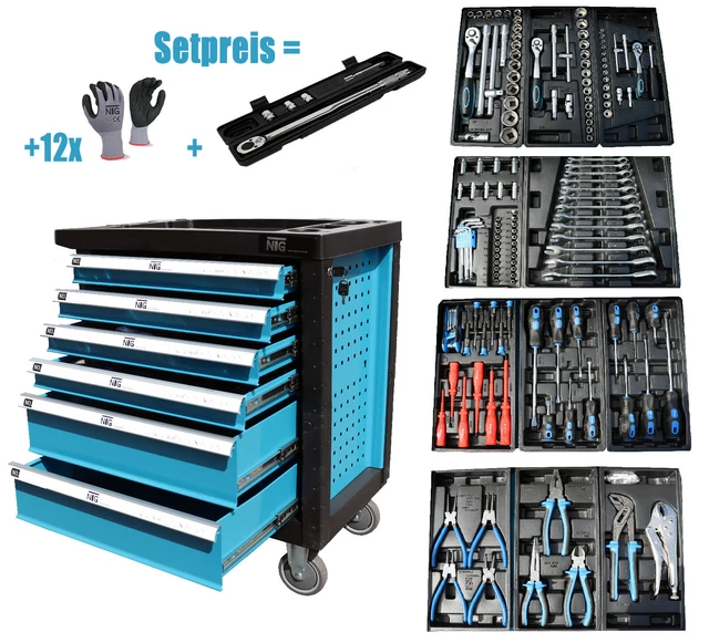 CARRELLO ATTREZZI CARRELLO officina carrello a rulli - completo di ...