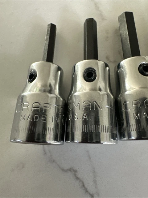 NOS 6-PC. 3/8” metric hex bit set Craftsman #42685 V Series £22.34 ...
