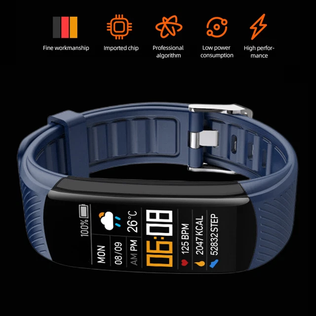 SPORT SMARTWATCH STEP Counter Fitness Tracker Color Screen for Outdoor ...