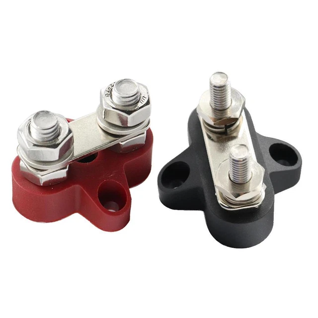 BUS BAR POWER Terminal Block Negative M6+M8 Positive Power Distribution Stud £12.74 - PicClick UK