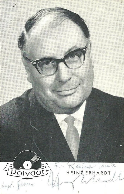 HEINZ ERHARDT ORIGINAL Autogramm signierte Polydor Postkarte 60er ...