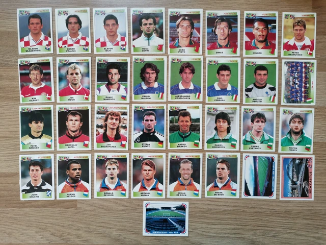 PANINI EURO 96 Football Stickers - Blue Backs - UEFA England Europa ...