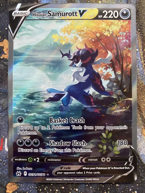 POKÉMON TCG HISUIAN Samurott V Crown Zenith: Galarian Gallery GG51/GG70 ...