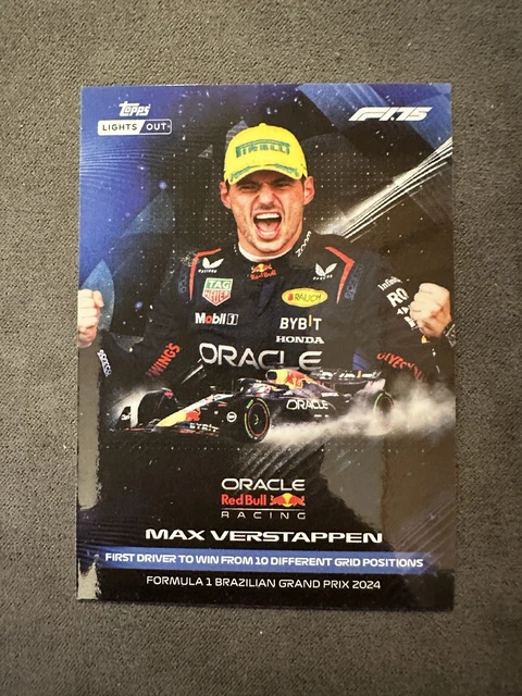 TOPPS F1 LIGHTS Out 2025 F1 Records Max Verstappen Red Bull Racing 🔥 ...