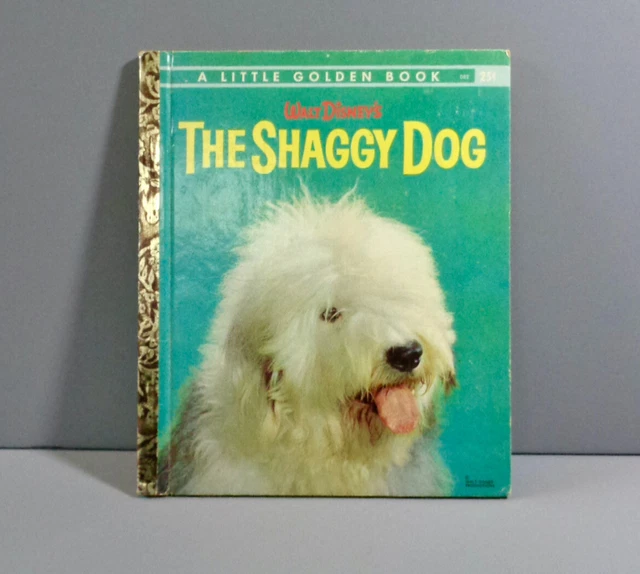 1959 WALT DISNEY'S "THE SHAGGY DOG" LITTLE GOLDEN BOOK 1ère ED "A" LOST ...