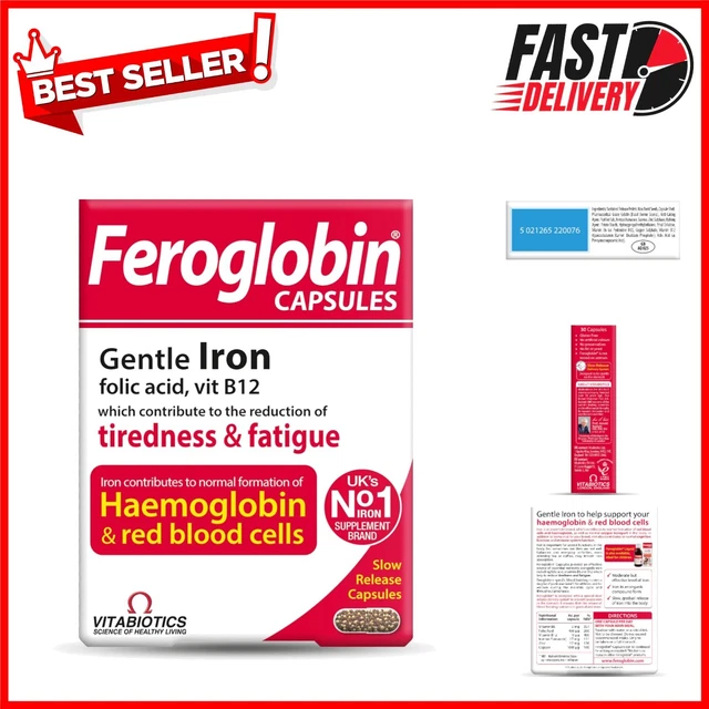 IRON SUPPLEMENT CAPSULES Support Iron Defficiency, Anemia and Blood ...