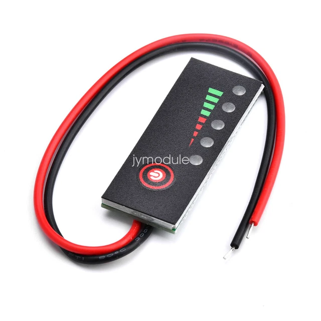 LITHIUM BATTERY LEVEL Indicator Tester Battery Power Percentage Display ...
