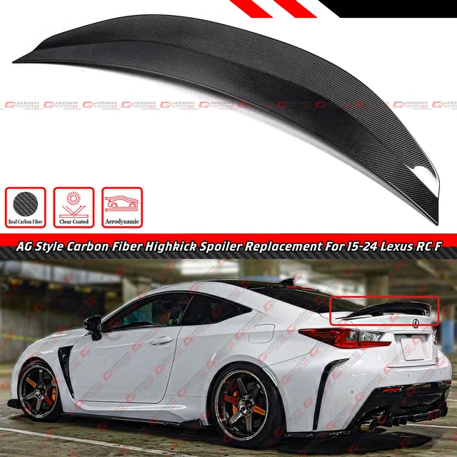 FOR 2015-24 LEXUS Rc F Rcf Ag Style Carbon Fiber Highkick Trunk Deck ...