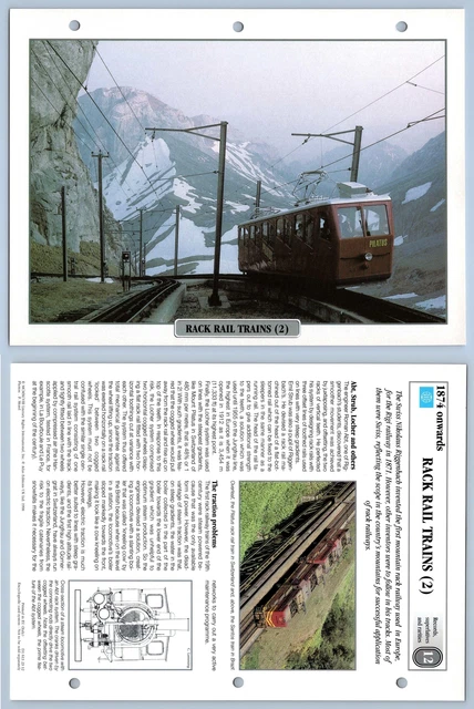 RACK RAIL TRAINS (2) - Rarities - Legendary Trains Maxi Card £1.99 ...