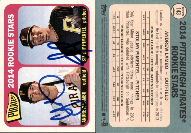 ANDREW LAMBO / Stolmy Pimentel signé 2014 Topps Heritage #143 UA ...