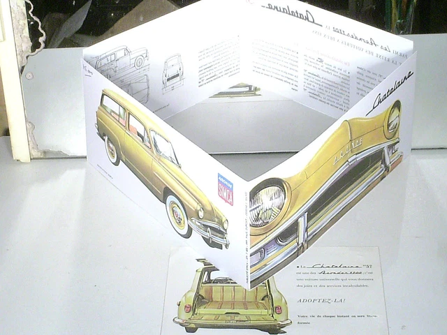 FAC SIMILE 1992 Depliant Simca Aronde Break Chatelaine 1957 EUR 6,50 ...
