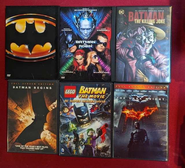BATMAN 6 MOVIE DVD Lot. Killing Joke. Dark Knight. Lego Batman. Robin ...