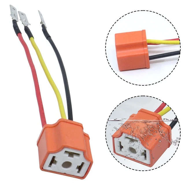 QUICK AND EASY H4 LED PVC Wire Wiring Harness Adapter Socket ...