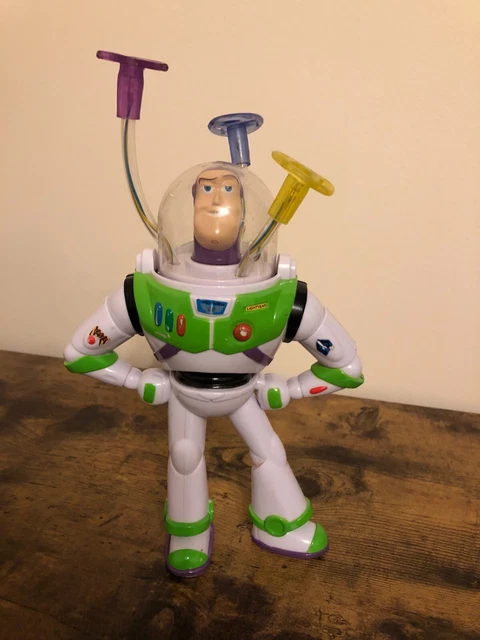 DISNEY PIXAR TOY Story Buzz Lightyear Space Ranger 10" spinning light ...