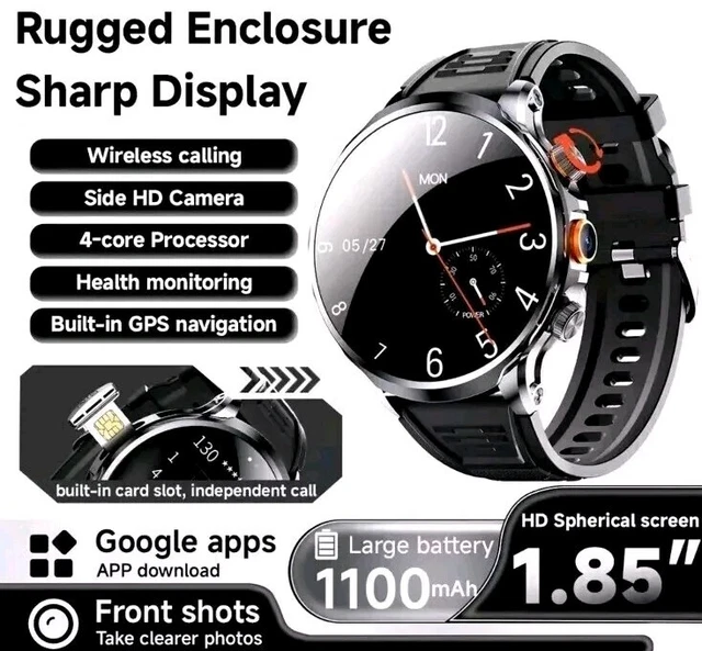 SMARTWATCH 4G LTE GPS SIM-Karte Wifi-Kamera NFC 32GB APP Store Fitness ...