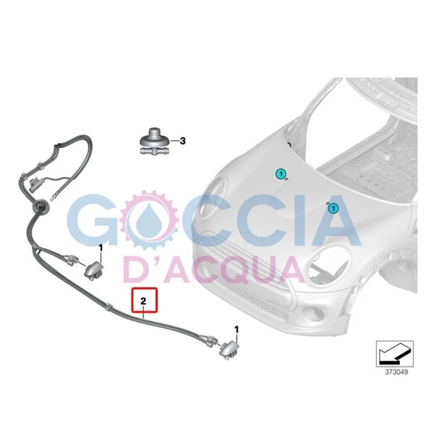 GENUINE MINI F55 F56 F57 Windshield Washer Hose 61677336079 £49.99 ...