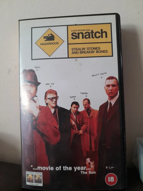 SNATCH VHS FILM Guy Ritchie, Brad Pitt, Jason Statham. £0.99 - PicClick UK