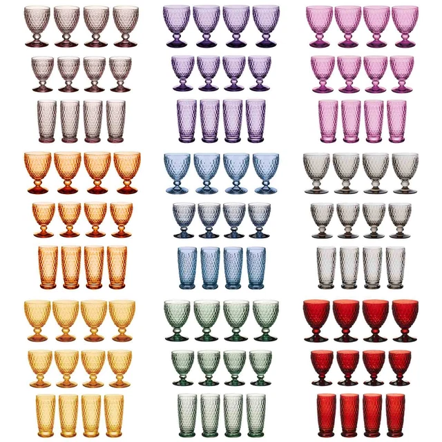 VILLEROY & BOCH Boston Coloured Wein-& Longdrinkgläser 12er Set Rotwein ...