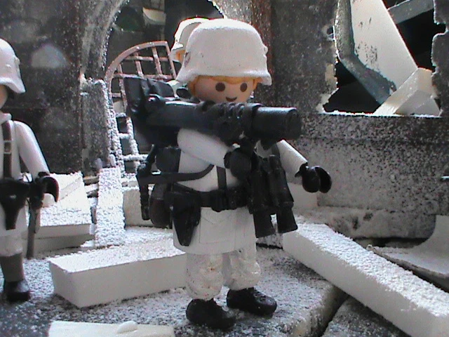 PLAYMOBIL CUSTOM SOLDAT Wehrmacht (Mortier) (Ardennes-1944) Ref-0541 ...