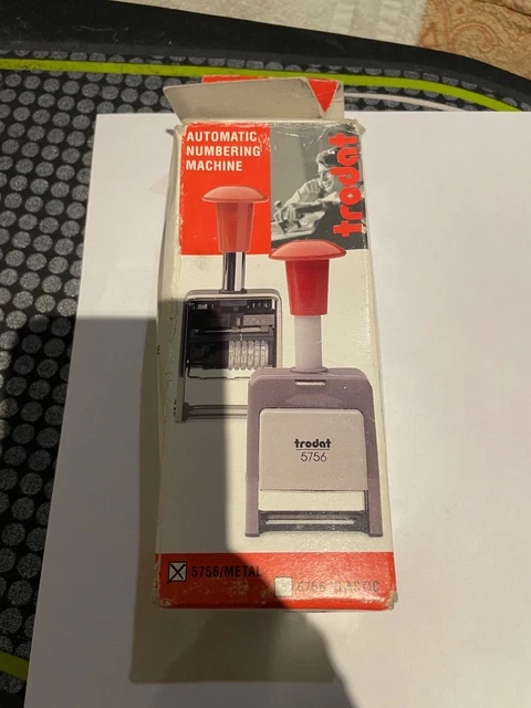TRODAT AUTOMATIC NUMBERING Machine Stamp 5756 Self Inking Numberer Metal £12.50 - PicClick UK