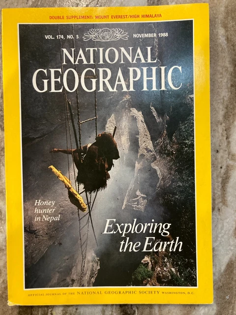 NATIONAL GEOGRAPHIC MAGAZINE November 1988 Exploring the Earth £4.53 ...