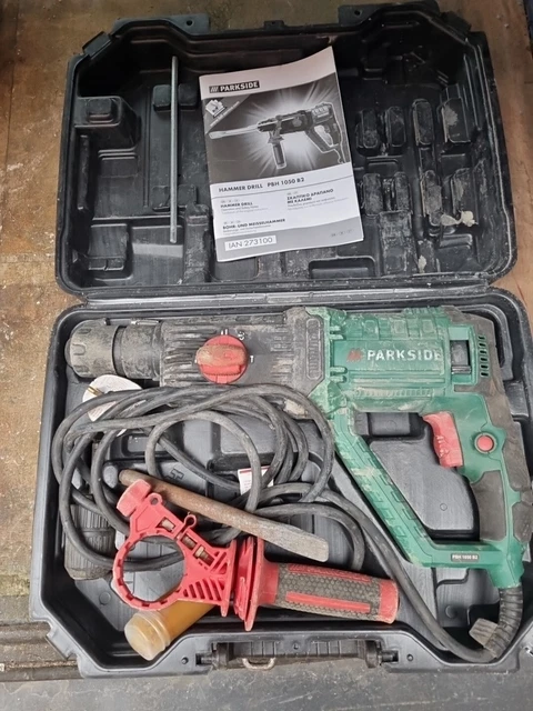 CORDED PARKSIDE PBH 1050 B2 Hammer Drill Tool Hammer with Storage Case ...