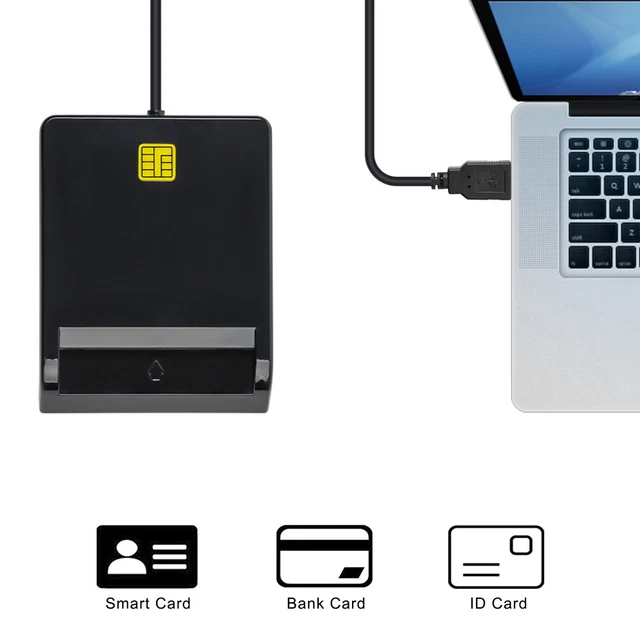 ADAPTER USB SMART Card Reader Electronic Tax DNIE ATM CAC Public Access ...