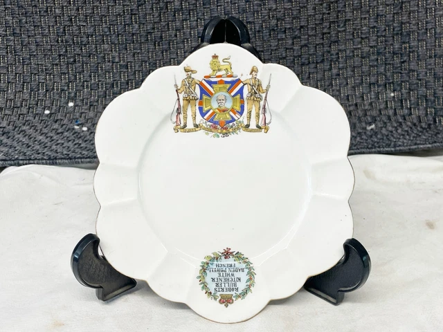 VINTAGE BOER WAR Commemorative Plate Military Crest Baden Powell £19.99 ...