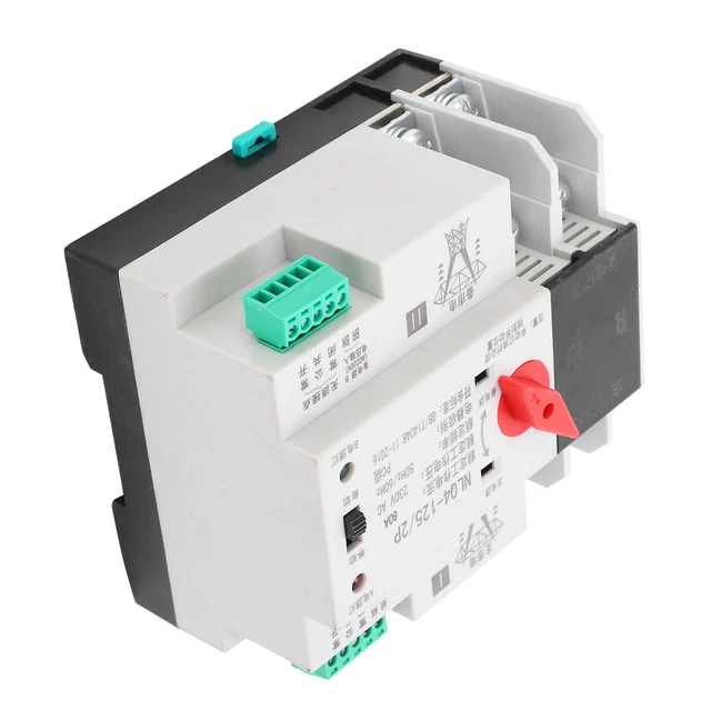 AUTOMATIC-TRANSFER SWITCH DIN Rail Mount 2P Power Distribution Control ...