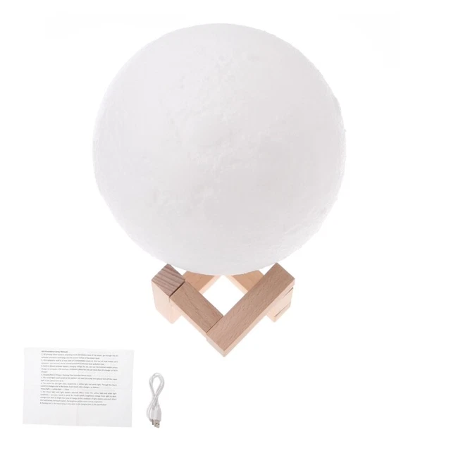 3D MAGICAL LED Luna Night Light Moon Lamp Desk USB Charging for Touch ...