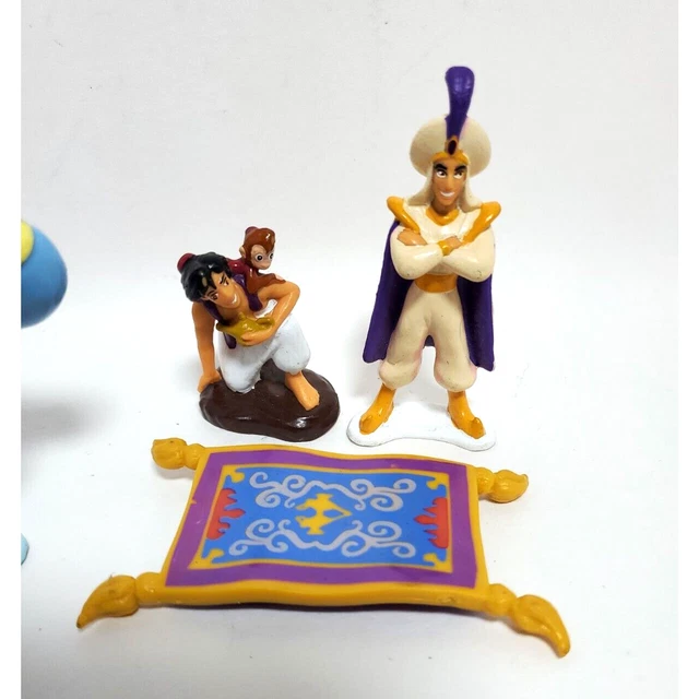 VINTAGE DISNEY ALADDIN Genie Carpet Prince Ali Applause Bendable Figure ...