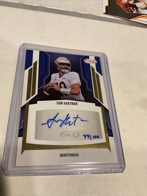 2024-SAGE LOW SERIES-SAM Hartman Rookie Auto Oro/100-Notre Dame EUR 27 ...