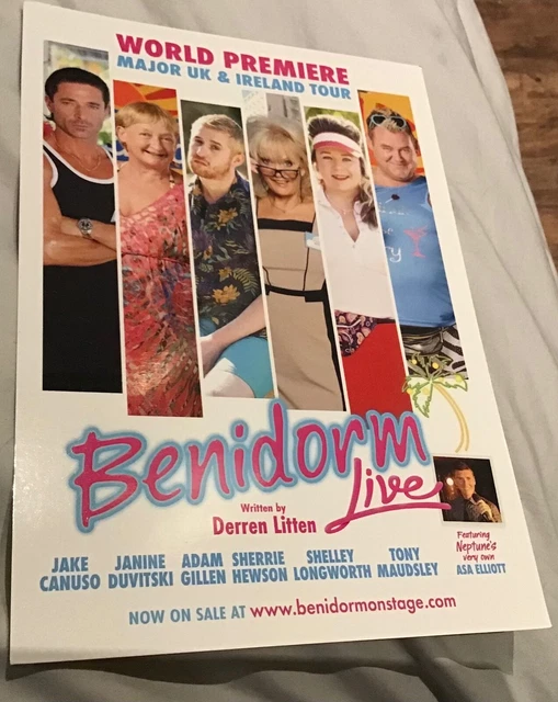 BENIDORM LIVE . SHERRIE HEWSON . JAKE CANUSO Rare 2019 promo leaflet ...