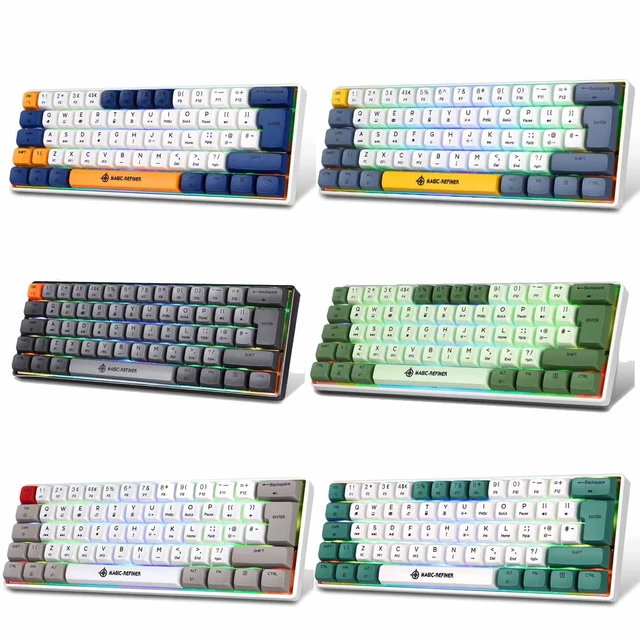 MECHANICAL KEYBOARD UK Layout Compact 62 Key Gaming RGB Backlit USB C £ ...