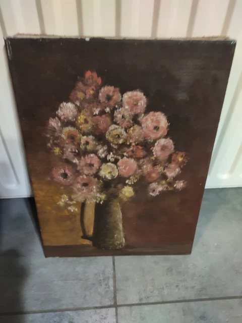 ANCIEN TABLEAU HUILE sur toile peinture nature morte EUR 14,00 - PicClick FR