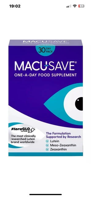 MACU-SAVE EYE SUPPLEMENT for Macular Health with Meso-Zeaxanthin/Lutein ...