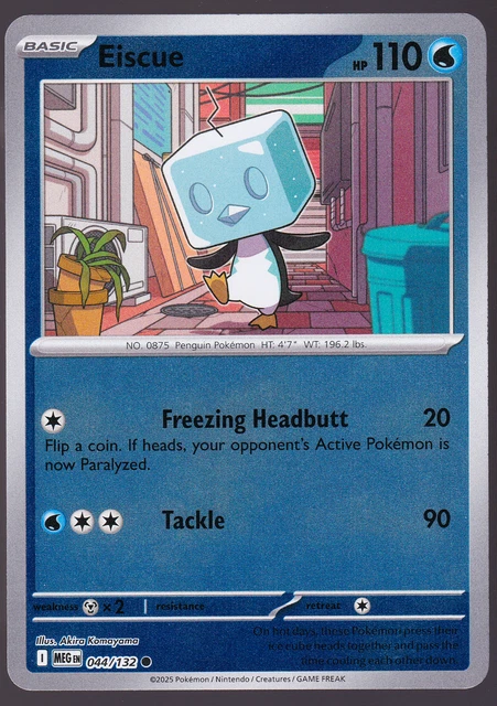EISCUE MEGA EVOLUTION 044/132 Reverse Holo Pokemon TCG Card NM $1.89 - PicClick AU