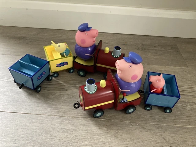 PEPPA PIG GRANDPA Pig Train & Carriages Sounds Figures Toys Bundle £11. ...