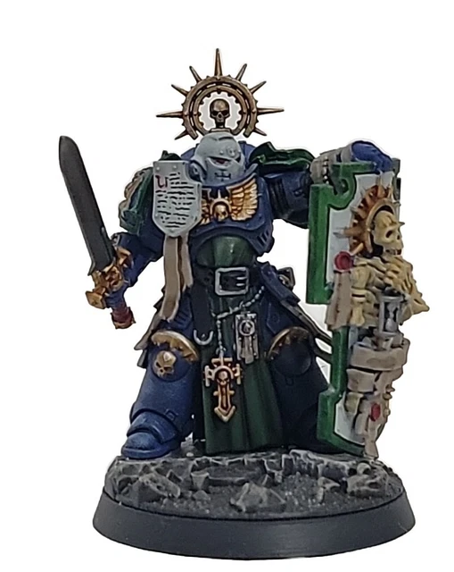PAINTED SPACE MARINES Captain With Relic Shield Indomitus Warhammer 40K ...