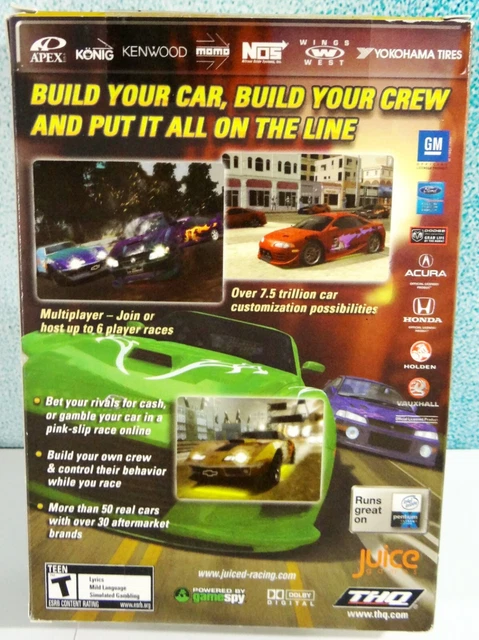JUICED PC 3 CD ROM Racing Game Extremely Rare THQ Small Box Complete ...