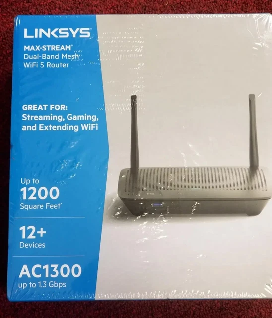 LINKSYS - MAX Stream Dual Band Mesh WiFi 5 Router MR6350 ,AC1300 $34.07 ...