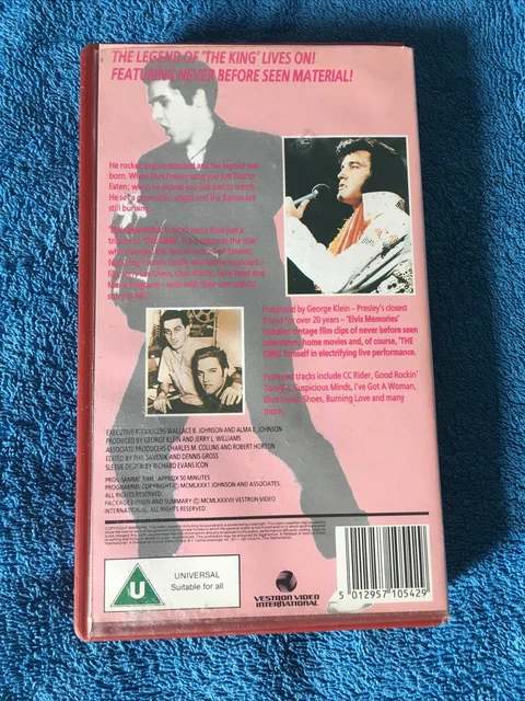 ELVIS PRESLEY- ELVIS Memories Vhs £6.20 - PicClick UK