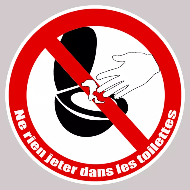 AUTOCOLLANT INTERDIT NE Rien Jeter Dans Les Toilettes Interdiction ... AUTOCOLLANT INTERDIT NE Rien Jeter Dans Les Toilettes Interdiction ...