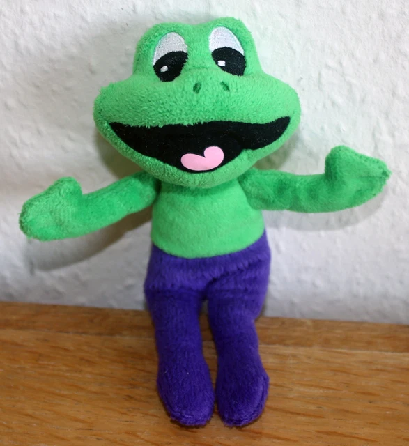 VINTAGE FREDDO FROG Soft Plush Toy green/purple preowned £4.90 ...