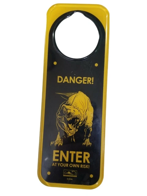 VINTAGE TYRANNOSAURUS REX Dinosaur Do Not Disturb Plastic Door Knob ...