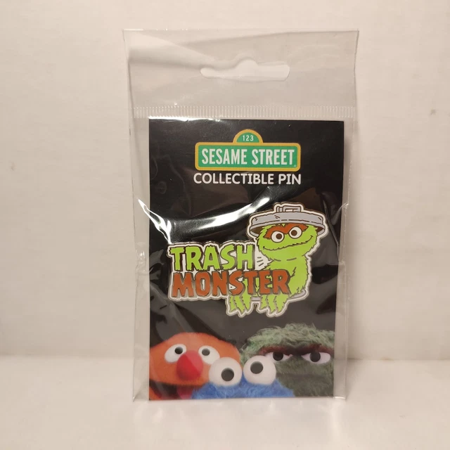 SESAME STREET TRASH Monster Enamel Pin Official Cartoon Collectible ...