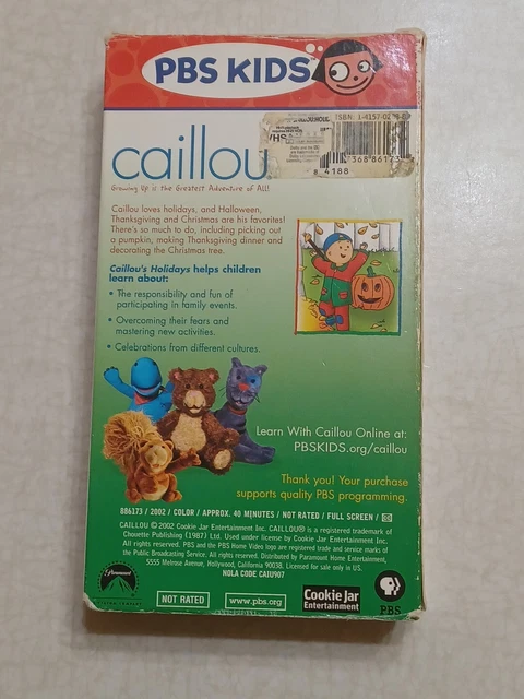 CAILLOU VHS TAPE Caillou's Holidays £18.38 - PicClick UK